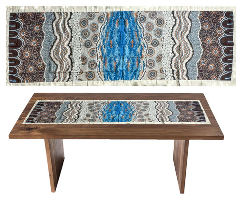 ABORIGINAL TABLE RUNNER - 150x45cm - COTTON - BIANCA DODD -AUSTRALIA ...