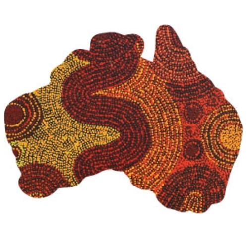 ABORIGINAL FRIDGE MAGNET - MAP OF AUSTRALIA - ALISON ORANGE - MADE IN ...