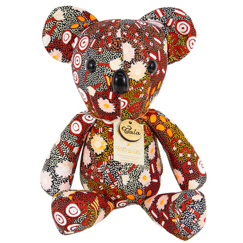 KOALA SOFT TOY, 29cm - ABORIGINAL, AUSTRALIA, COLLECTABLE - SAMANTHA ...