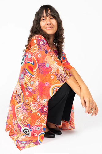 ABORIGINAL SHAWL - CHIFFON - MERINDAH-GUNYA - AUSTRALIA, INDIGENOUS ...