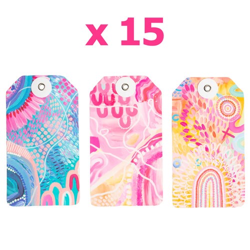 15 x ABORIGINAL GIFT TAGS - AUSTRALIA, INDIGENOUS, SOUVENIR, CHRISTMAS ...
