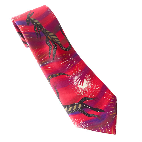ABORIGINAL TIE - SILK - DESERT TOTEMS - AUSTRALIA, INDIGENOUS, SUIT ...