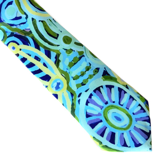 ABORIGINAL TIE - GIFT BOXED - CEDRIC VARCOE, BLUE, AUSTRALIA ...
