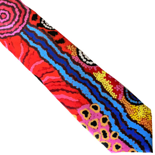 ABORIGINAL TIE - GIFT BOXED - YILPI MARKS, MULTI, AUSTRALIA, INDIGENOUS ...