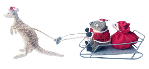 AUSTRALIA CHRISTMAS DISPLAY - KANGAROO, KOALA, SANTA, SLEIGH, GIFT ...