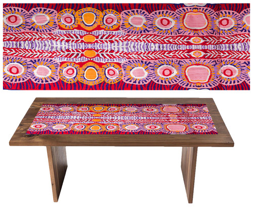 ABORIGINAL TABLE RUNNER - 140x45cm - MADE IN AUSTRALIA - MURDIE MORRIS ...