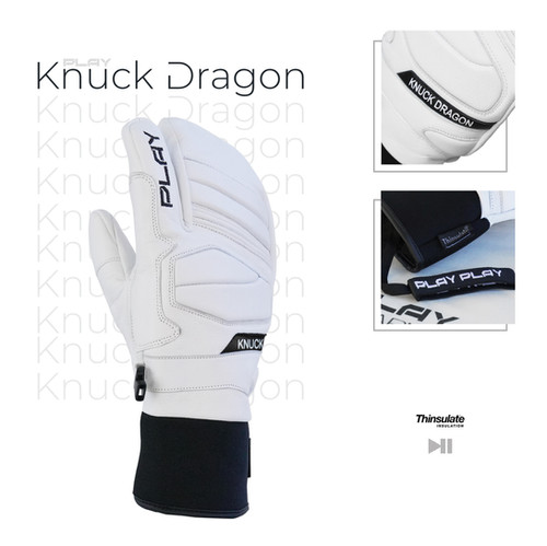Knuck Dragon Tech Mitt | White | PLAY Snowsports