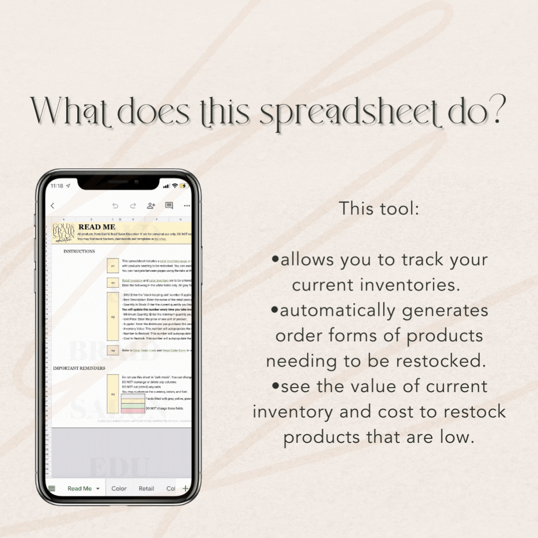 Salon Inventory Tracker | Gold & Braid Salon