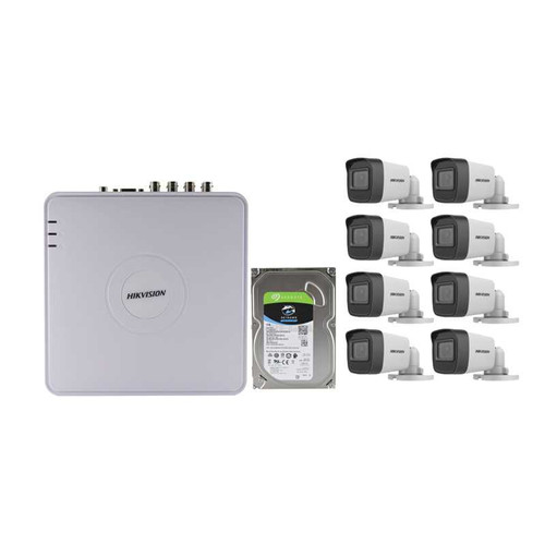 Hikvision HD-TVI 8 Channel Hi-Res DVR 8 Camera CCTV Kit | Quick SA