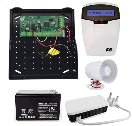 Ids X64 8 Zone Alarm Kit Including Curve Lcd Keypad Quick Sa