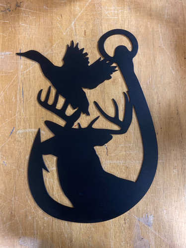 Deer and Goose in fish hook | The Iron Beaver
