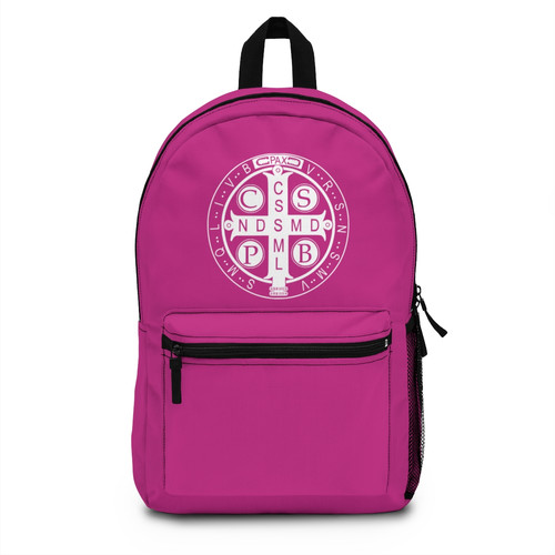 St. Benedict Journey Backpack | Hot Pink | CatholicMall.net