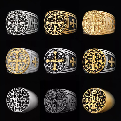 Saint Benedict Men's Exorcism Ring | CatholicMall.net