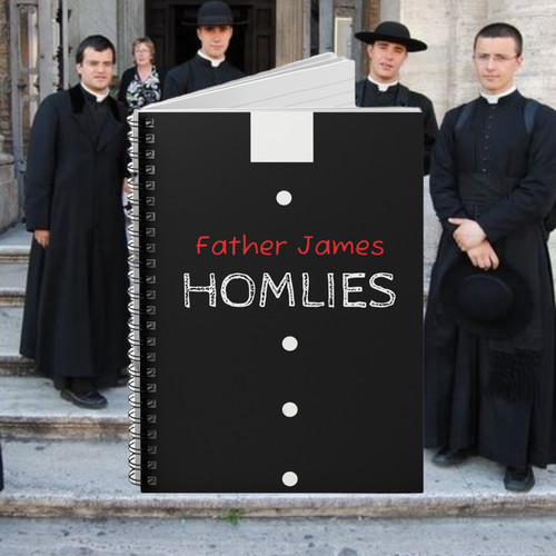 Priest Homily Notebook - Sermon Scroll Ruled Pad | CatholicMall.net