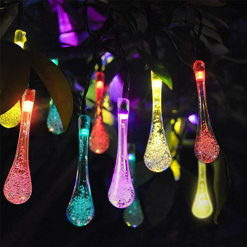 Solar-Powered LED Raindrop Lights for Garden Delight | CatholicMall.net