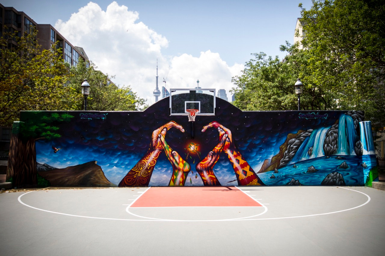 Basketball Court Mural