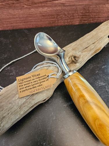 Ice Cream Scoop, Lathe Turned of Lignum Vitae | KKTurnings