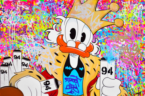 Tableau Picsou Money Pop Art Original Coloré - Toile Uncle Scrooge ...