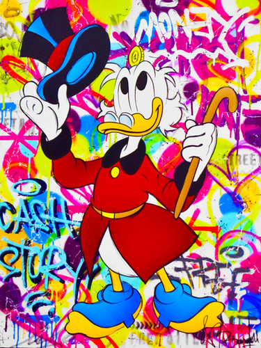 Tableau Picsou Disney Street Art Coloré Art Déco Salon Moderne ...