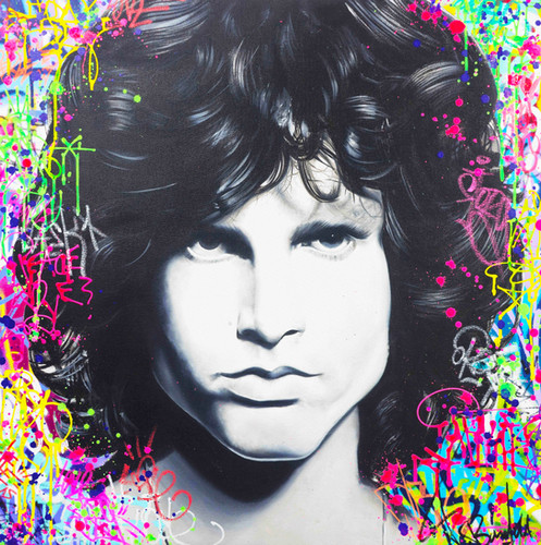 Tableau Jim Morrison Pop Art Original Moderne Coloré - Peinture ...