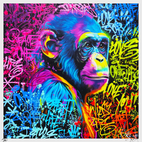 AFFICHE "STREET MONKEY SYMPHONY" - TABLEAU SINGE | VINCENT BARDOU