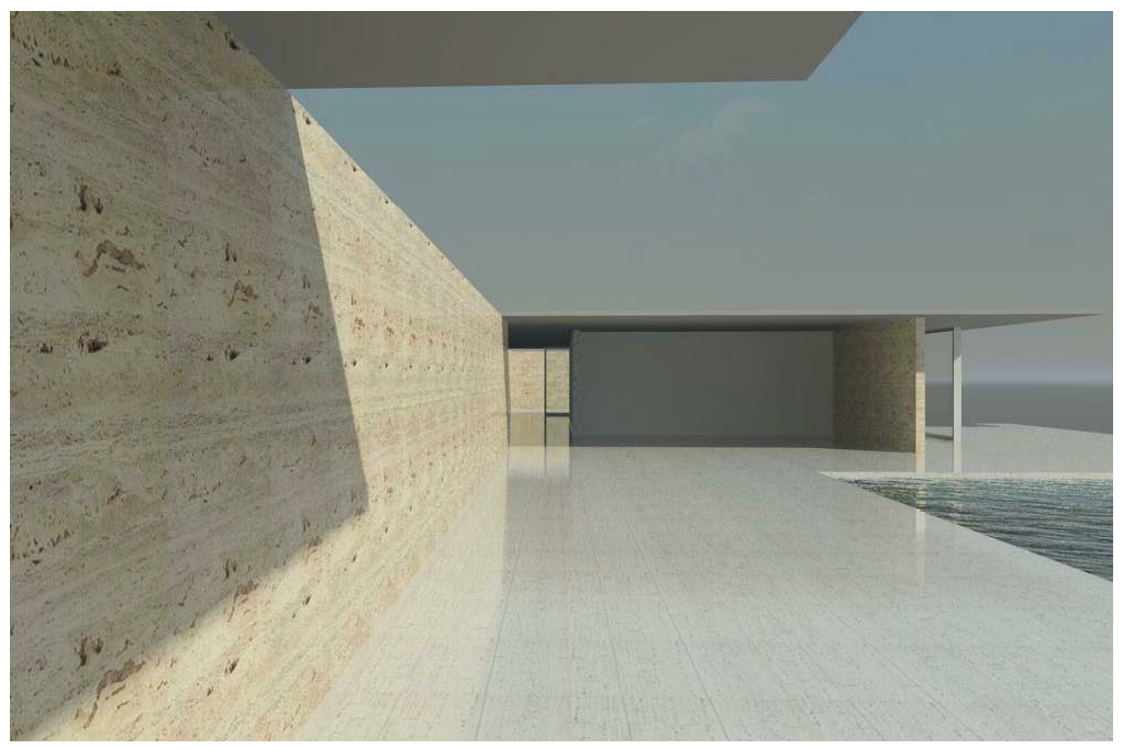 3D Revit Barcelona Pavillion | archportfolio