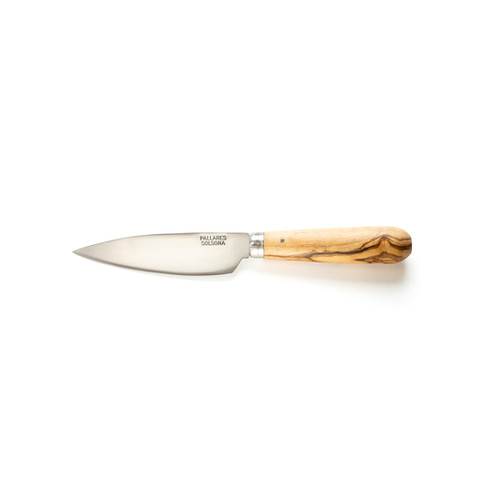 Rounded kitchen knife 9cm with olivewood handle | Pallares Solsona