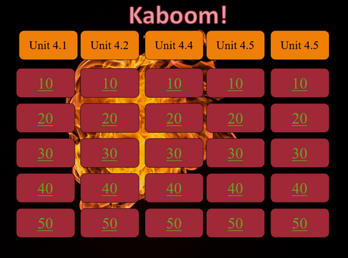 Unit 4: Kaboom Review | Down to Business