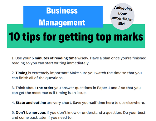 Top Exam Tips for Business Management | Down to Business