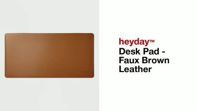 Desk Pad - Heyday™ Faux Brown Leather | Computer Depot