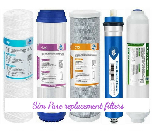 SimPure Sim Pure Water Filters Replacement Cartridges and membrane Set ...