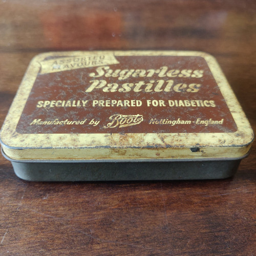 Vintage 1940s / 50s Boots assorted sugarless pastilles tin