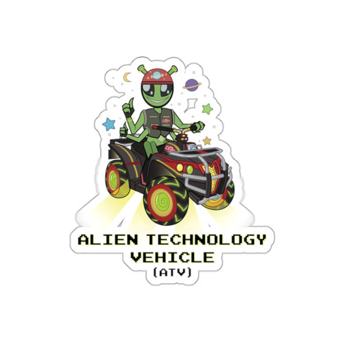 Alien Tech Vehicle (ATV) Die-Cut Sticker | DRR USA