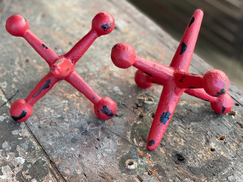 Red Large Metal Jacks | Borrowed Eclective