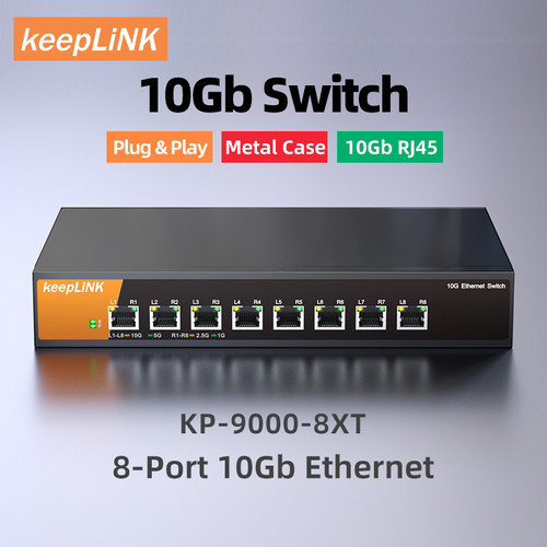 8-Port 10G Multi-Gigabit Ethernet Switch with High-Performance ...