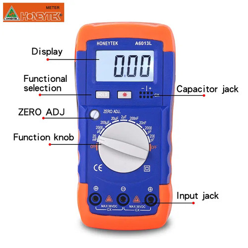 Digital Capacitance Meter – 200pF to 20mF, High Accuracy, Backlit LCD ...