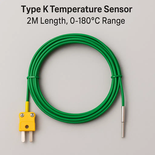 Type K Thermocouple Temperature Sensor – 2m Cable | 0°C to 180°C | Fast ...