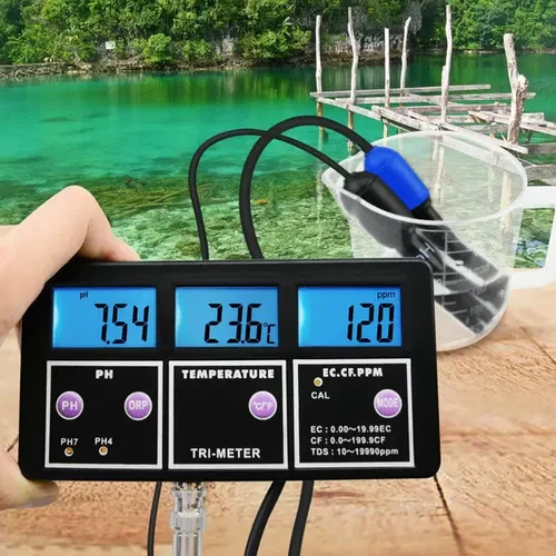 6-in-1 Continuous Water Quality Monitor – pH, EC, CF, ORP, TDS ...