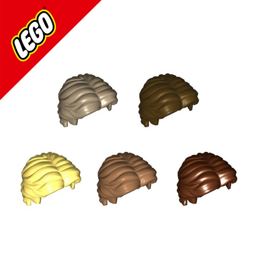 LEGO® Minifigure, Hair Short Wavy with Center Part | Pickle Bricks