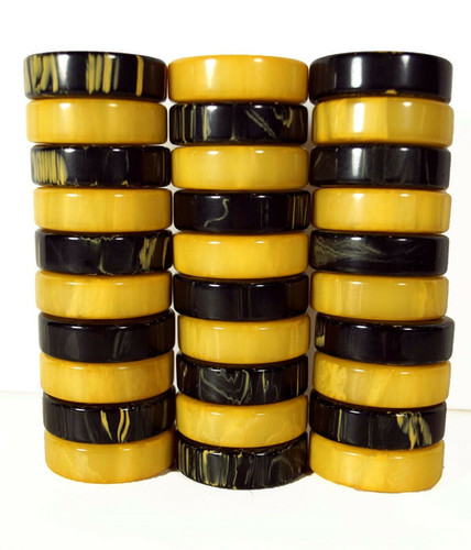 Bakelite 2" Black and Gold Checkers | bradfordboards