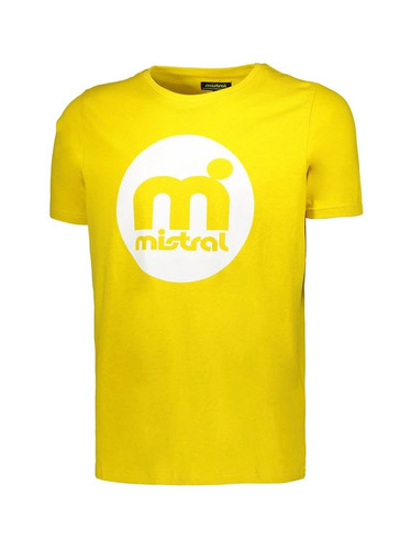 Mistral Retro Rounded Decal T Shirt Yellow | Windsurf Shop