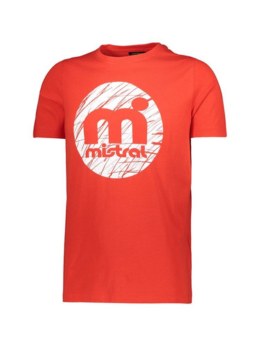 Mistral Rounded Decal Print T Shirt Red | Windsurf Shop