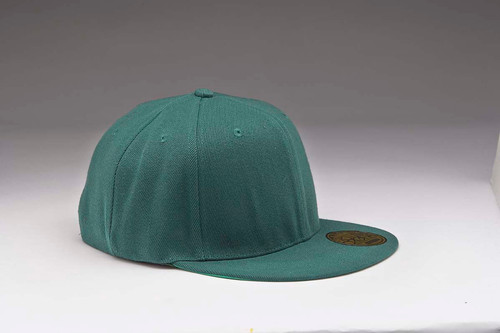 EC32 6 Panel "SnapBack" Flat Peak Cap GREEN | eurocapmarch