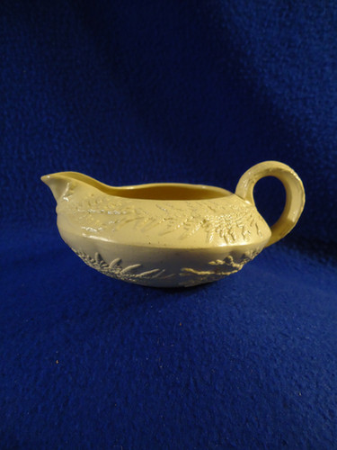 Rare Minton Yellow Ware Creamer, Evergreen Pattern #7920 | Doc's Crocks