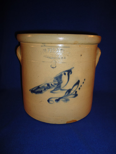 Fulper Brothers, Flemington, New Jersey Stoneware 3 Gallon Crock with ...