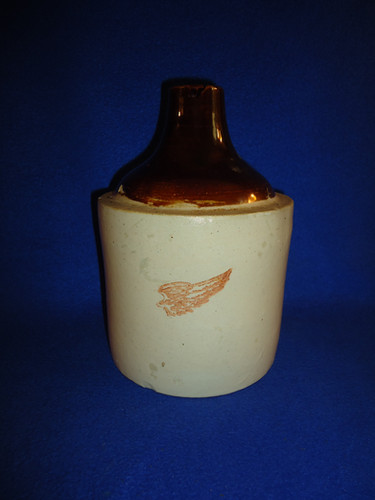 Red Wing Stoneware 1/2 Gallon Platform Jug with Wing #9558 | Doc's Crocks