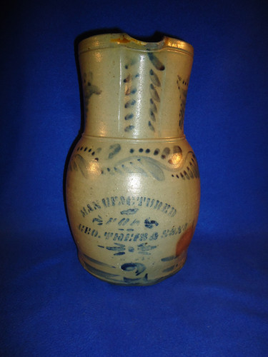 Rare George Theis, Monroe County, Ohio Stoneware Pitcher, SW PA Made ...