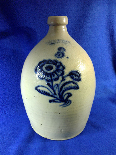 John Burger, Rochester, New York Stoneware Jug with Daisy #12605 | Doc ...