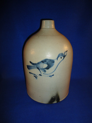 Fulper, Flemington, New Jersey 2 Gallon Stoneware Jug with Robin #9592 ...