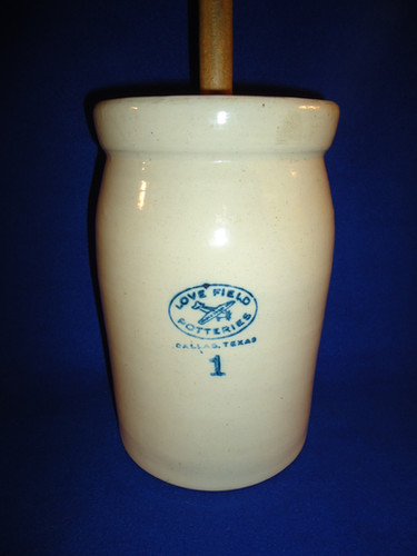 Love Field Potteries, Dallas, Texas Stoneware Tabletop Churn #6964 ...